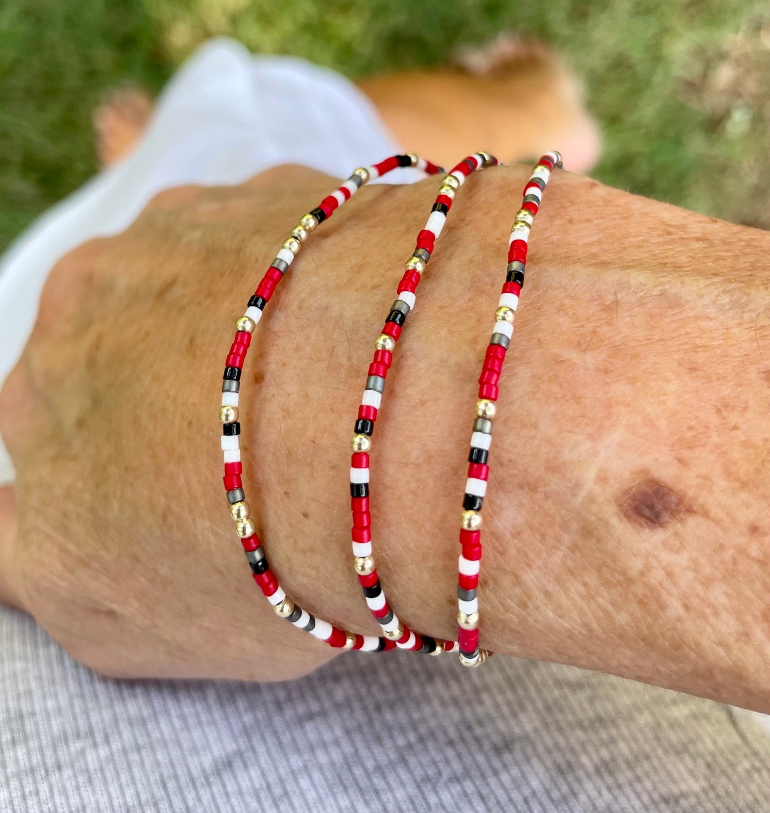 Ohio State Gameday Stacks -show Your Colors! Set of 3 Miyuki Seed Bead ...