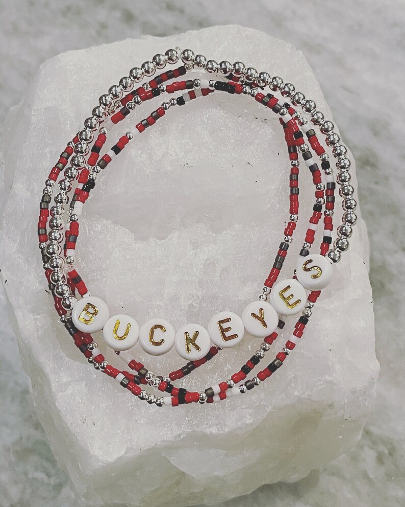 Ohio State Gameday Stacks -show Your Colors! Set of 3 Miyuki Seed Bead ...