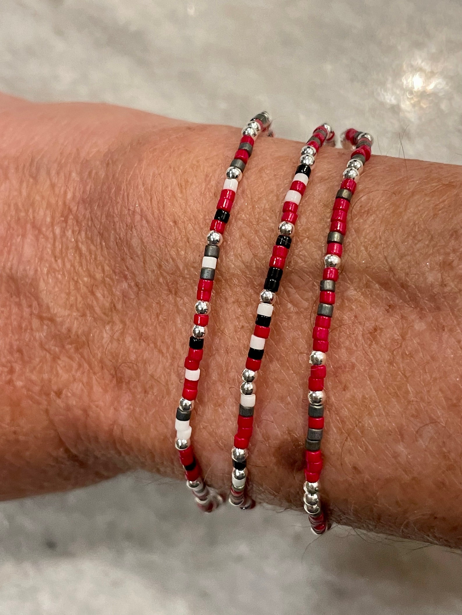 Ohio State Gameday Stacks -show Your Colors! Set of 3 Miyuki Seed Bead ...