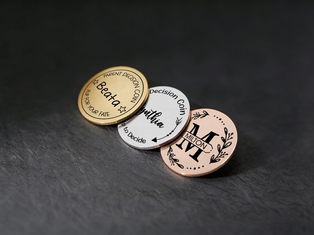 Custom Couple Decision Coin,engraved Brass Coin,couples Flip Coin ...
