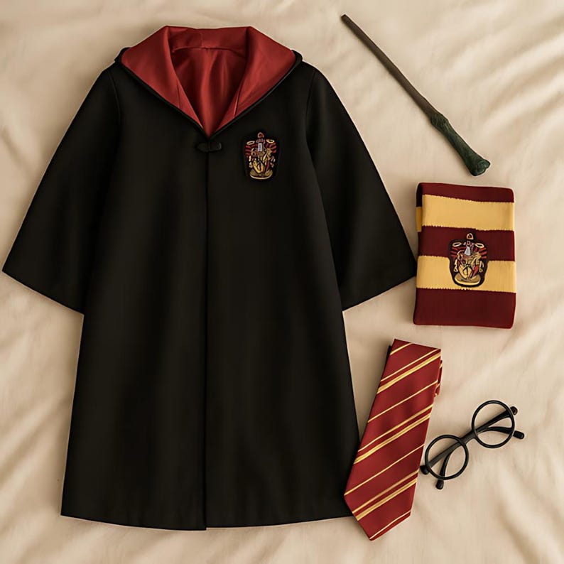 Harry Potter Magic Robe, Hogwarts School Uniform Cloak, Wizard Cosplay ...