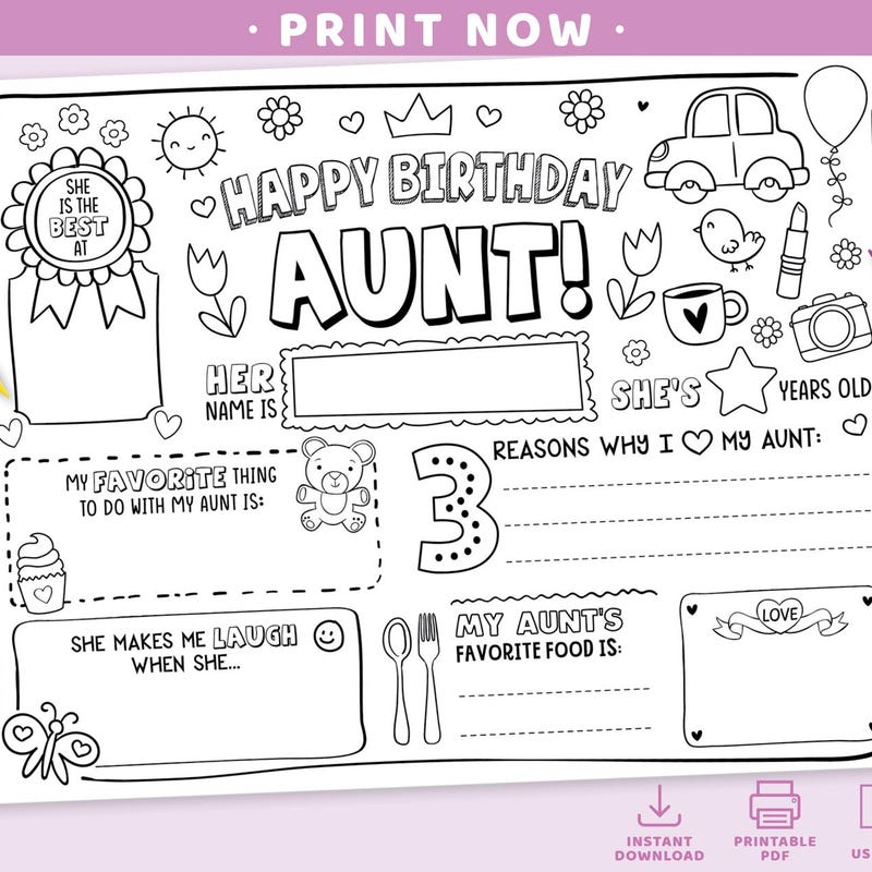 Printable Diy Aunt - Etsy
