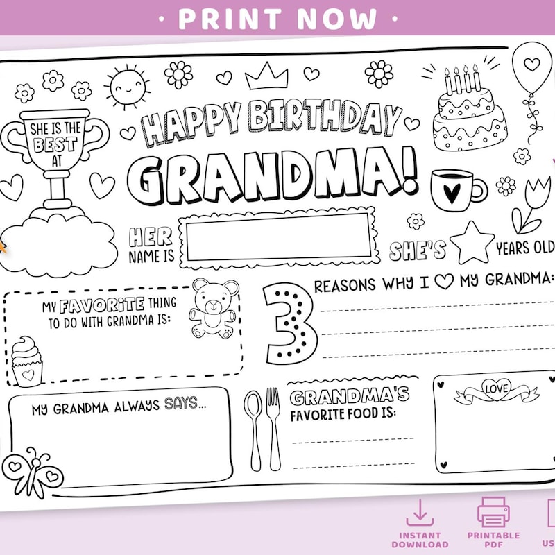Paper About Grandma - Etsy