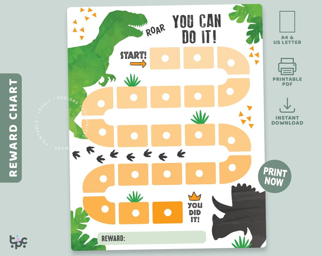 Dinosaur Reward Chart | Printable Dinosaurs Kids Behavior Chart ...