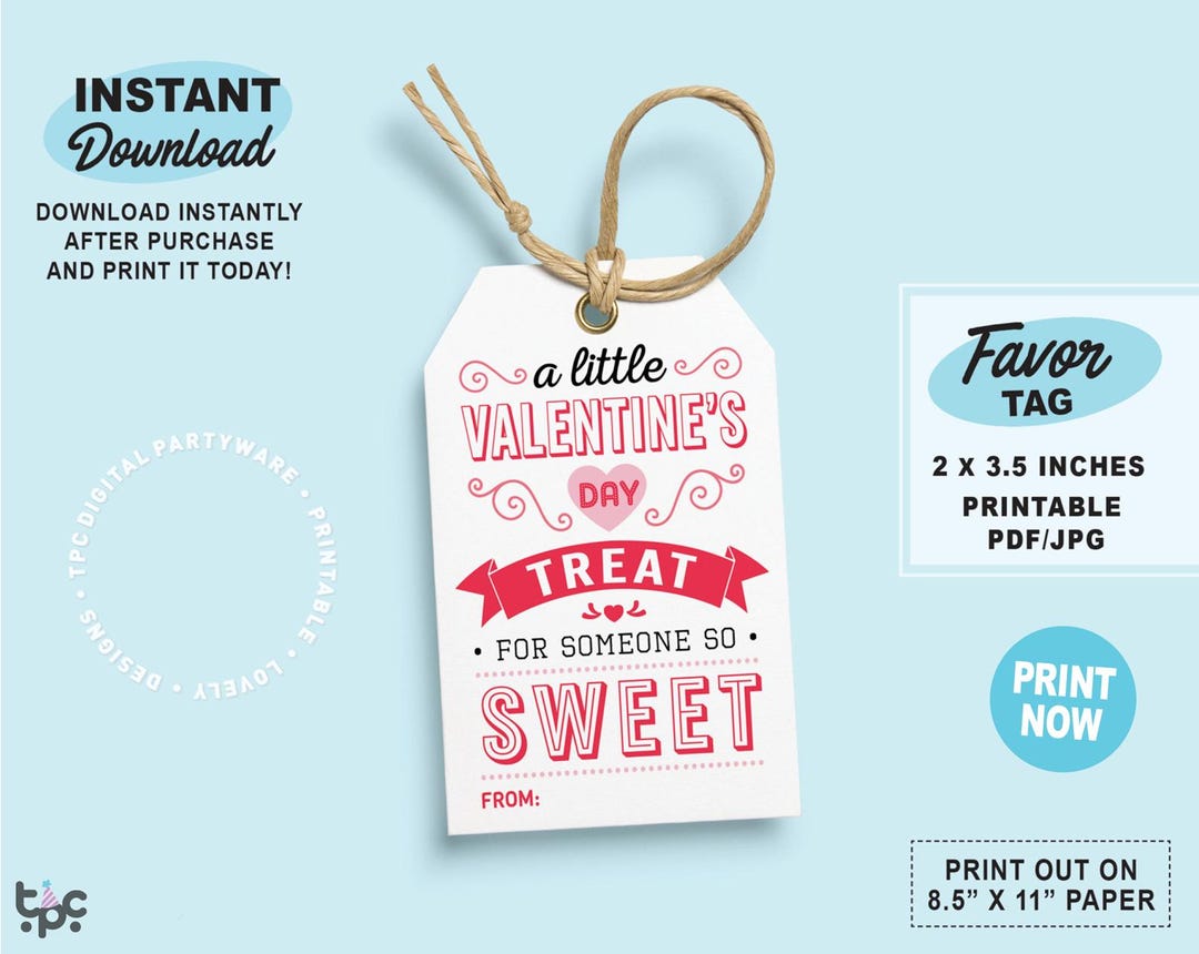 Printable Valentines Day Treat Tags | Valentines Candy Tag Template ...