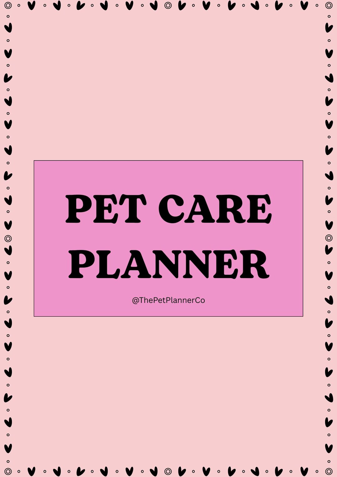 Pet Sitter Planner Printable|pet Care Log|vet Visit Tracker|medication ...