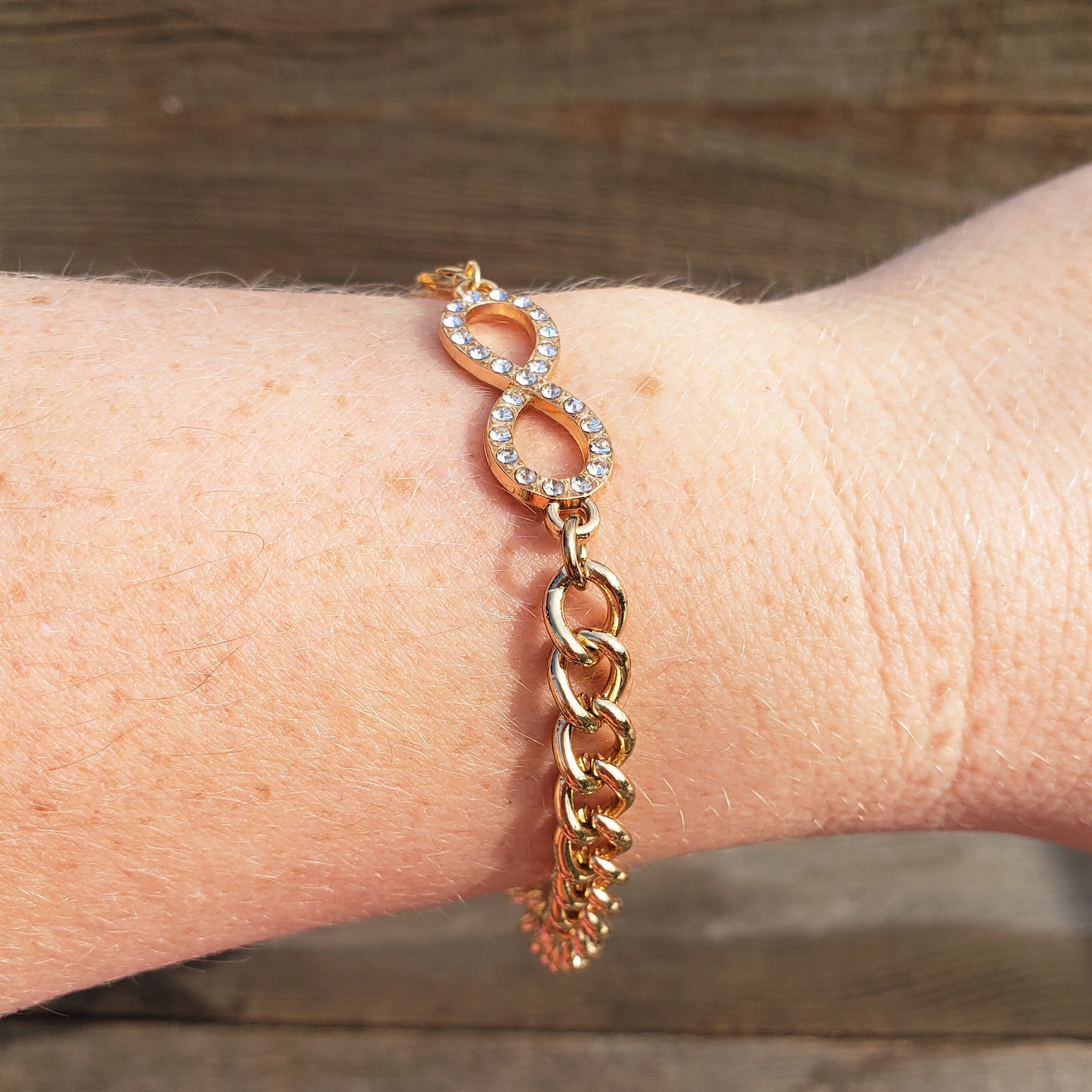Plated In Gold Infinity Bracelet With Names Talisa Jewerly, 48% OFF