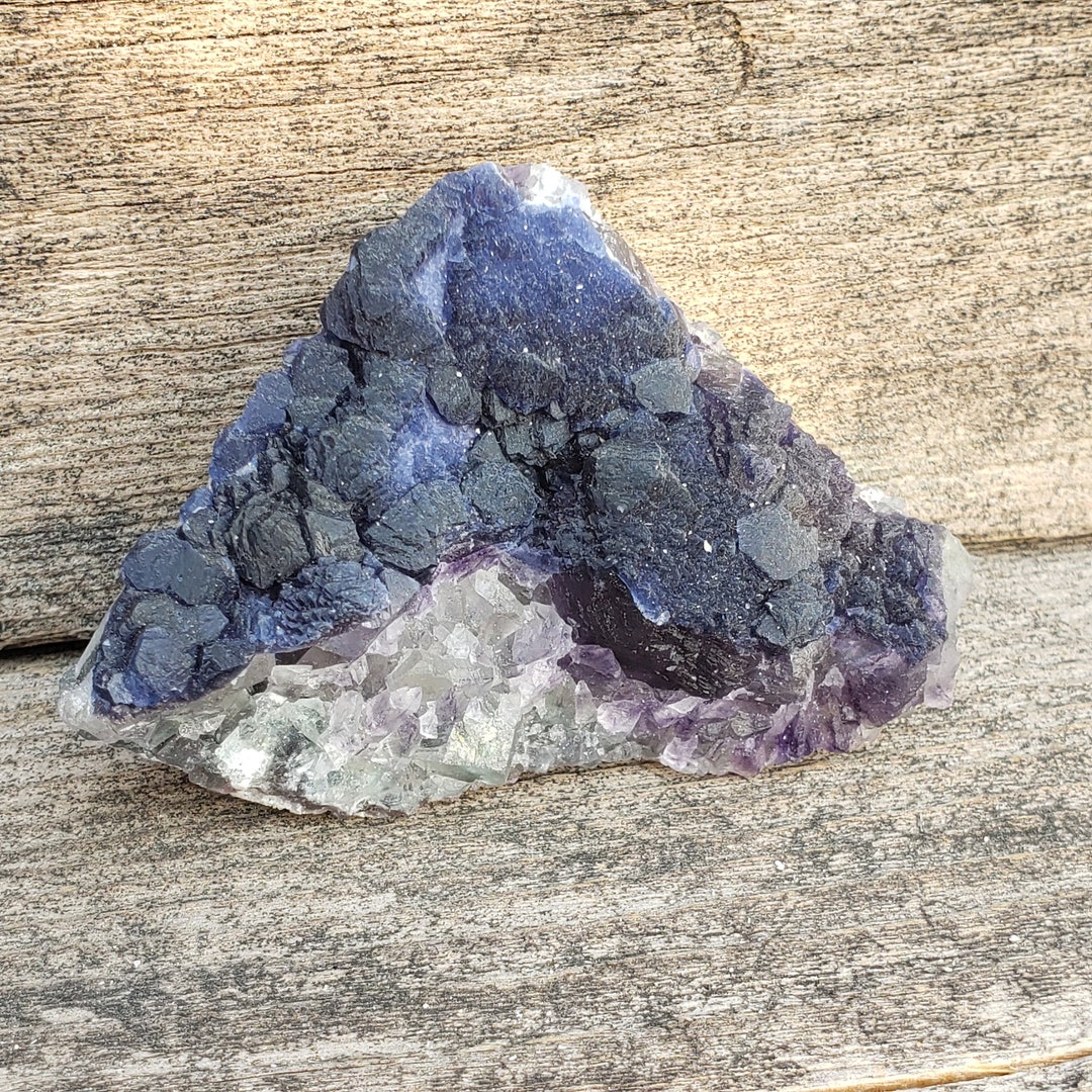 Blue Fluorite: 105g Dark Blue Botryoidal Medium RARE OLD STOCK Round ...