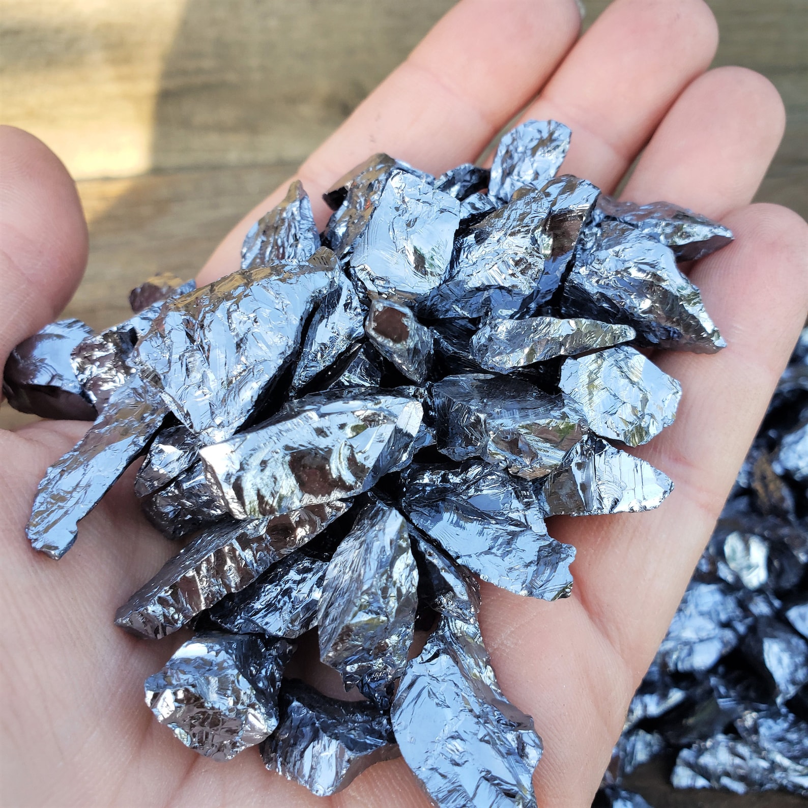Silicon: Three Pieces Elemental Silicon Small Siliconite 100% Pure Raw ...