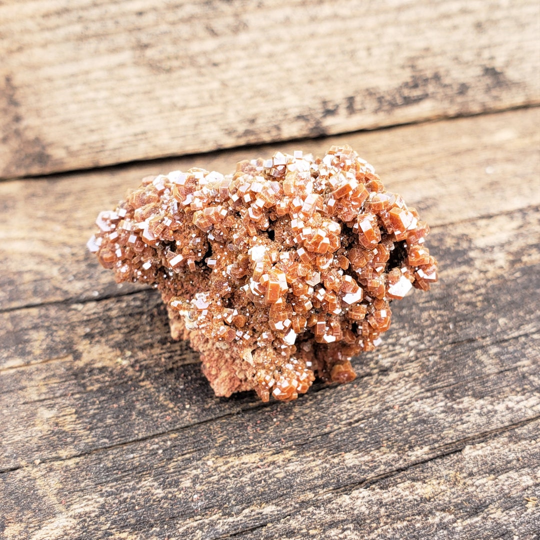 Vanadinite Specimen: 38 Gram Thumbnail Tabular Hexagonal Formation Red ...