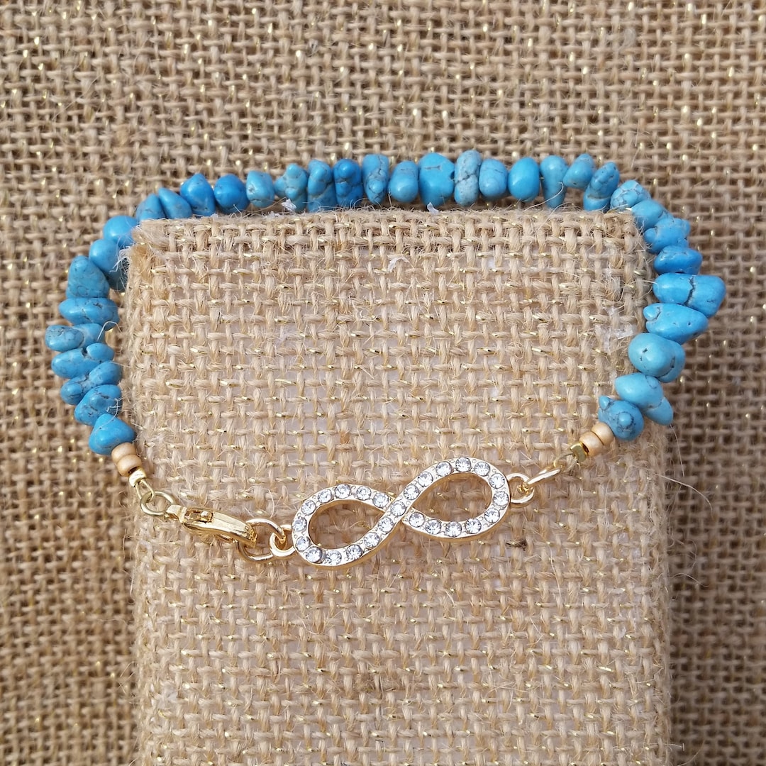 Infinity Symbol Bracelet From Matching Set: Turquoise Jewelry Set ...
