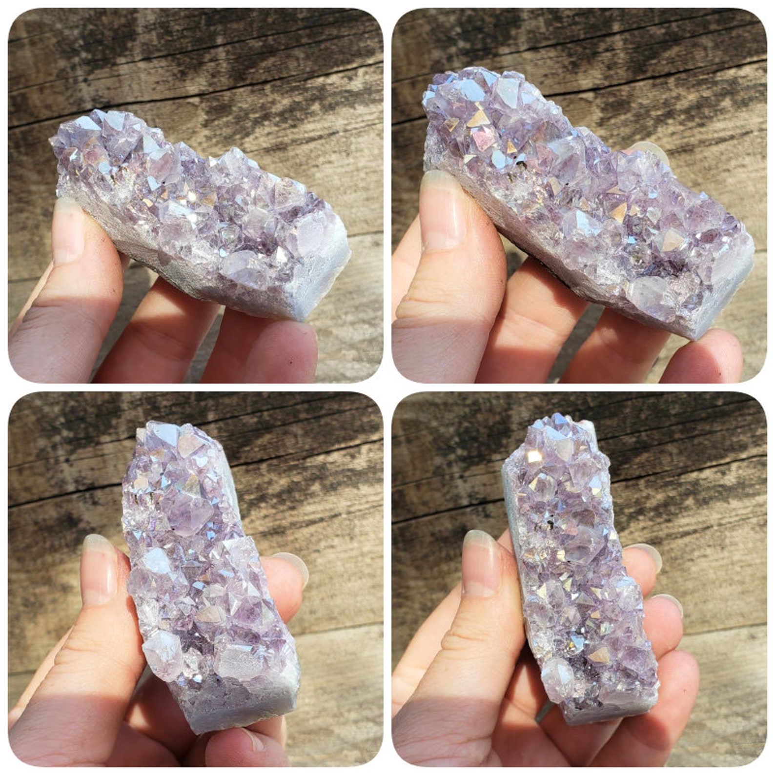 Angel Aura Quartz: Unique Lavender Crystal Cluster 100 Gram White ...