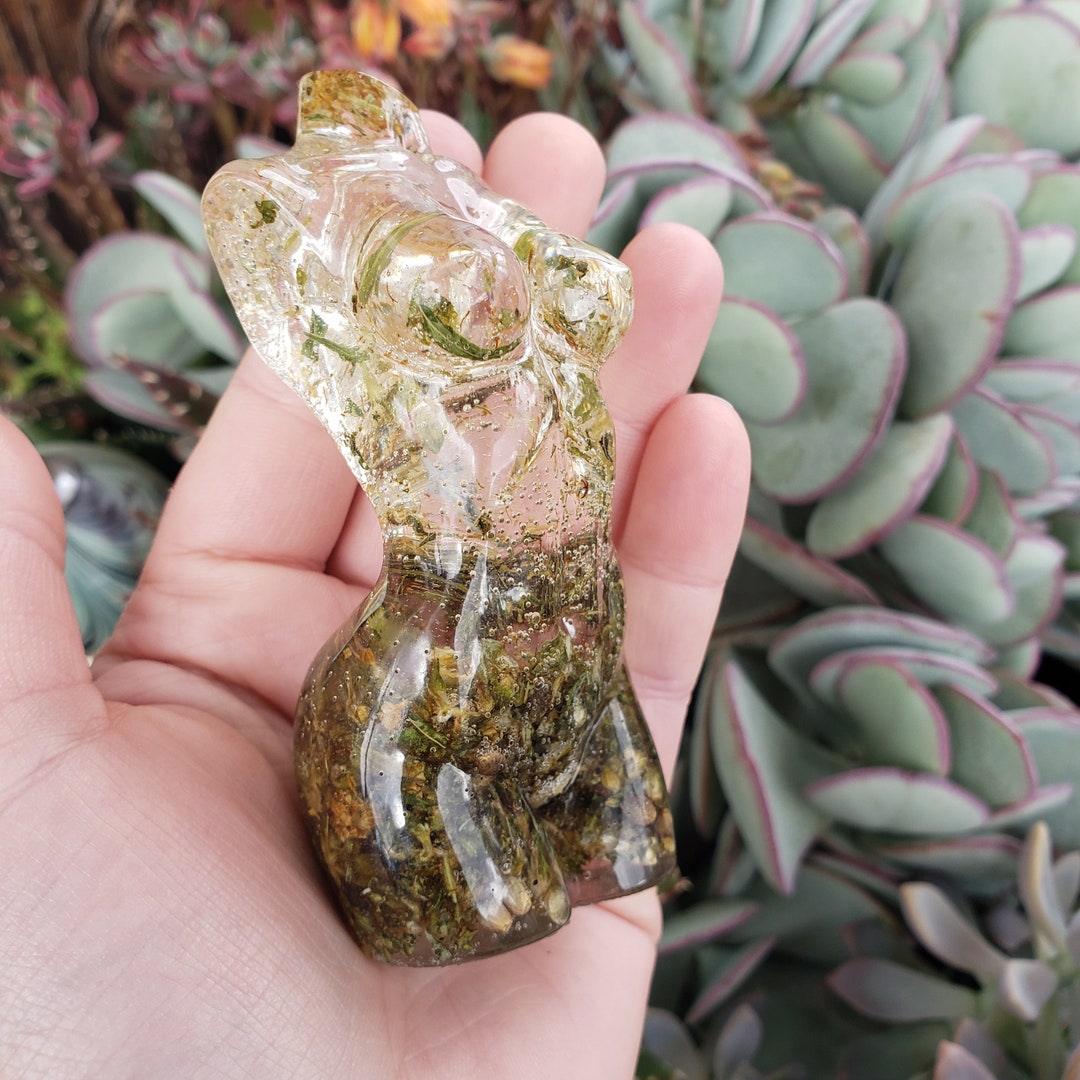 Ganja Goddess: Figure of a Woman Real Cannabis Flower Seed Filled ...