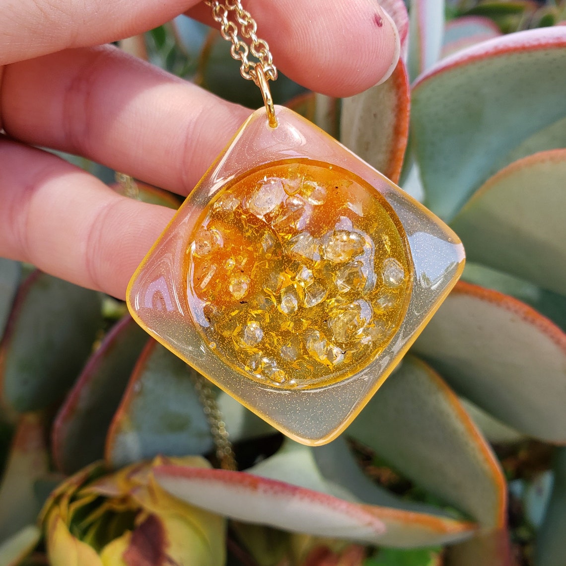 Real Diamonds Dab Necklace: Diamonds & Sauce Faux Cannabis | Etsy