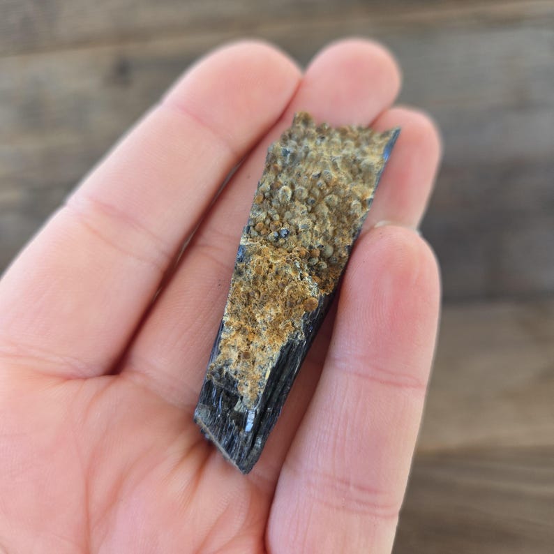 Vivianite: 11.2 Gram Rare Specimen Dark Green Crystal Fan Gemstone ...