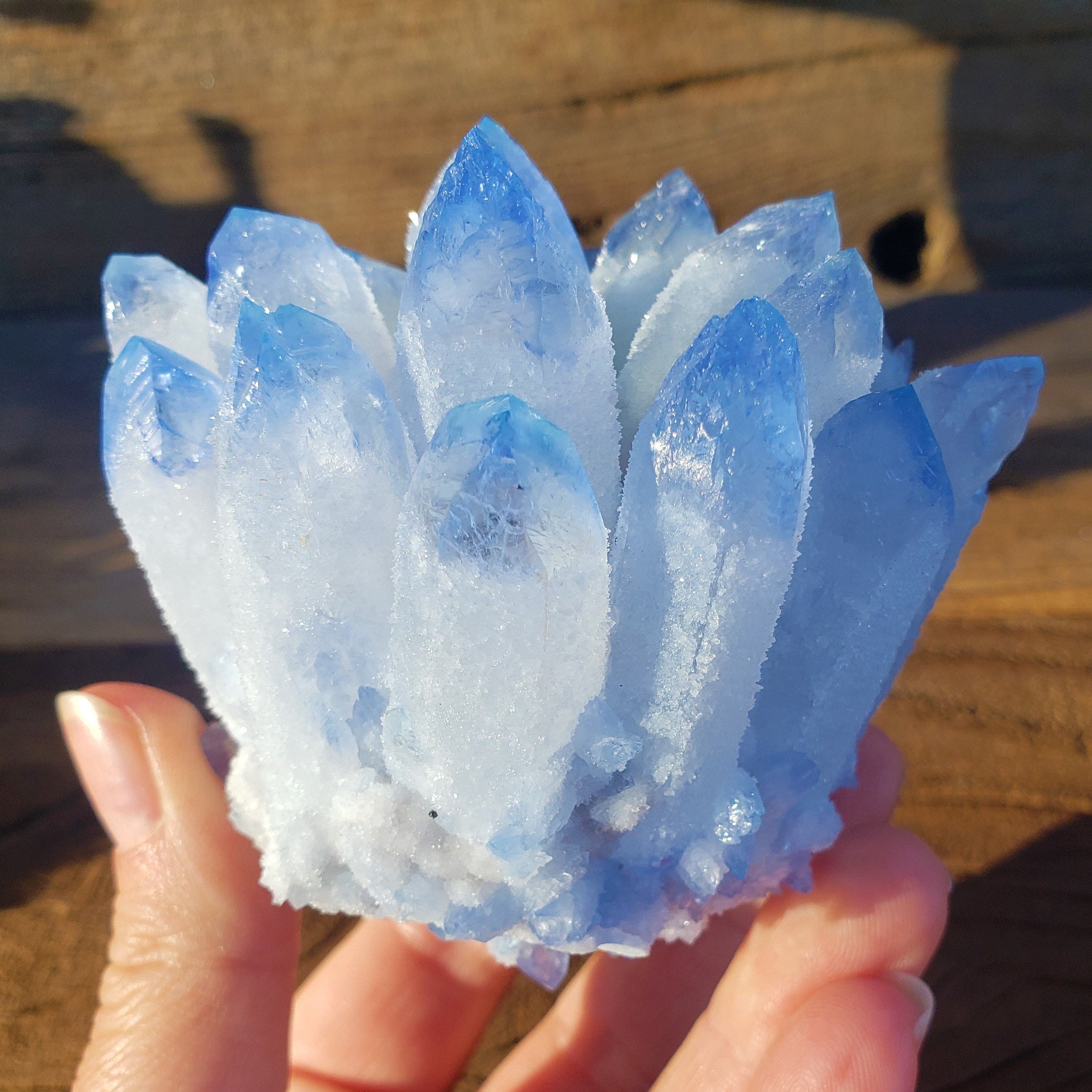 Blue Phantom Quartz Cluster: RARE 421 Gram Baby Blue Tipped Quartz ...