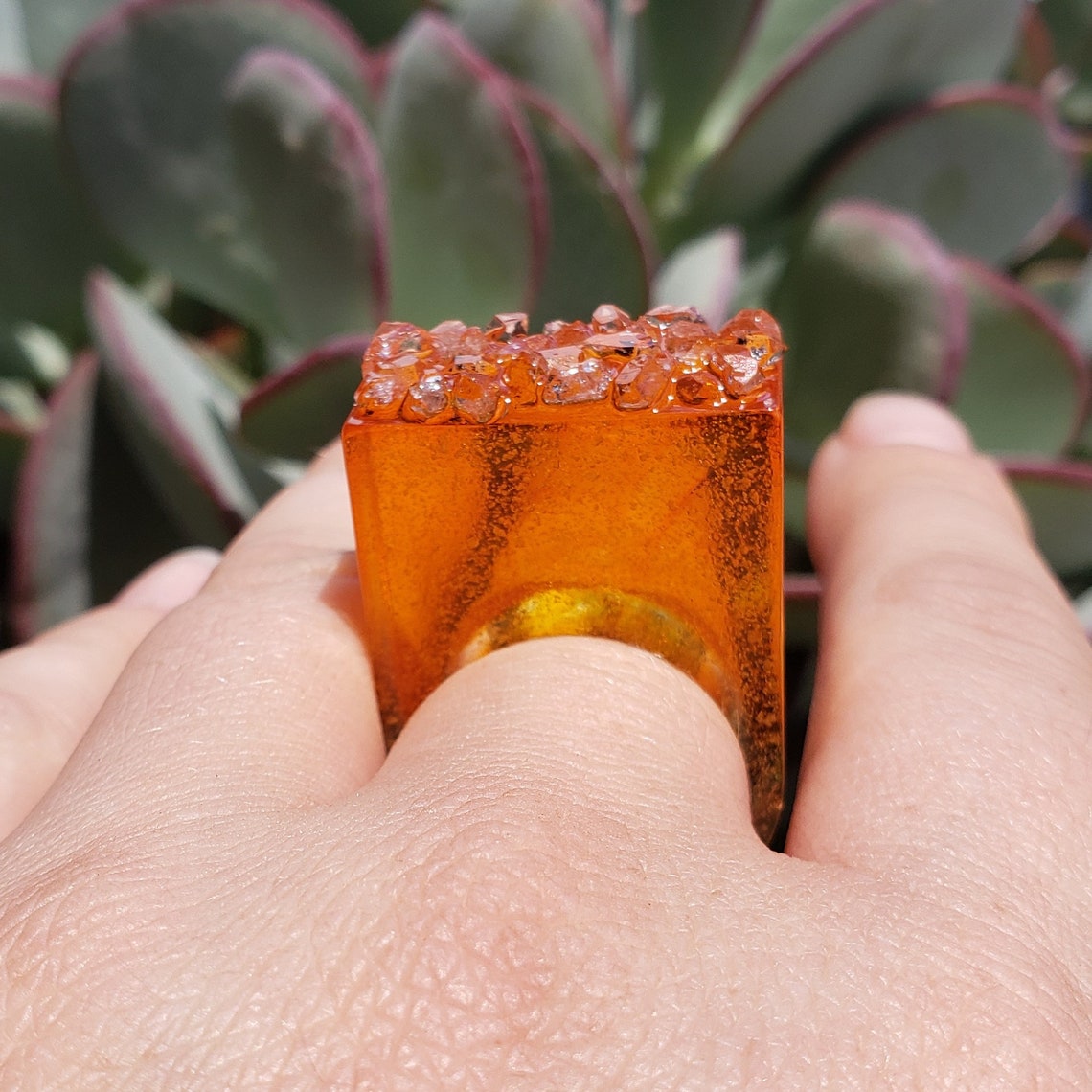 Real Diamonds Dab Ring: Cannabis Concentrate Faux Chunky Weed | Etsy