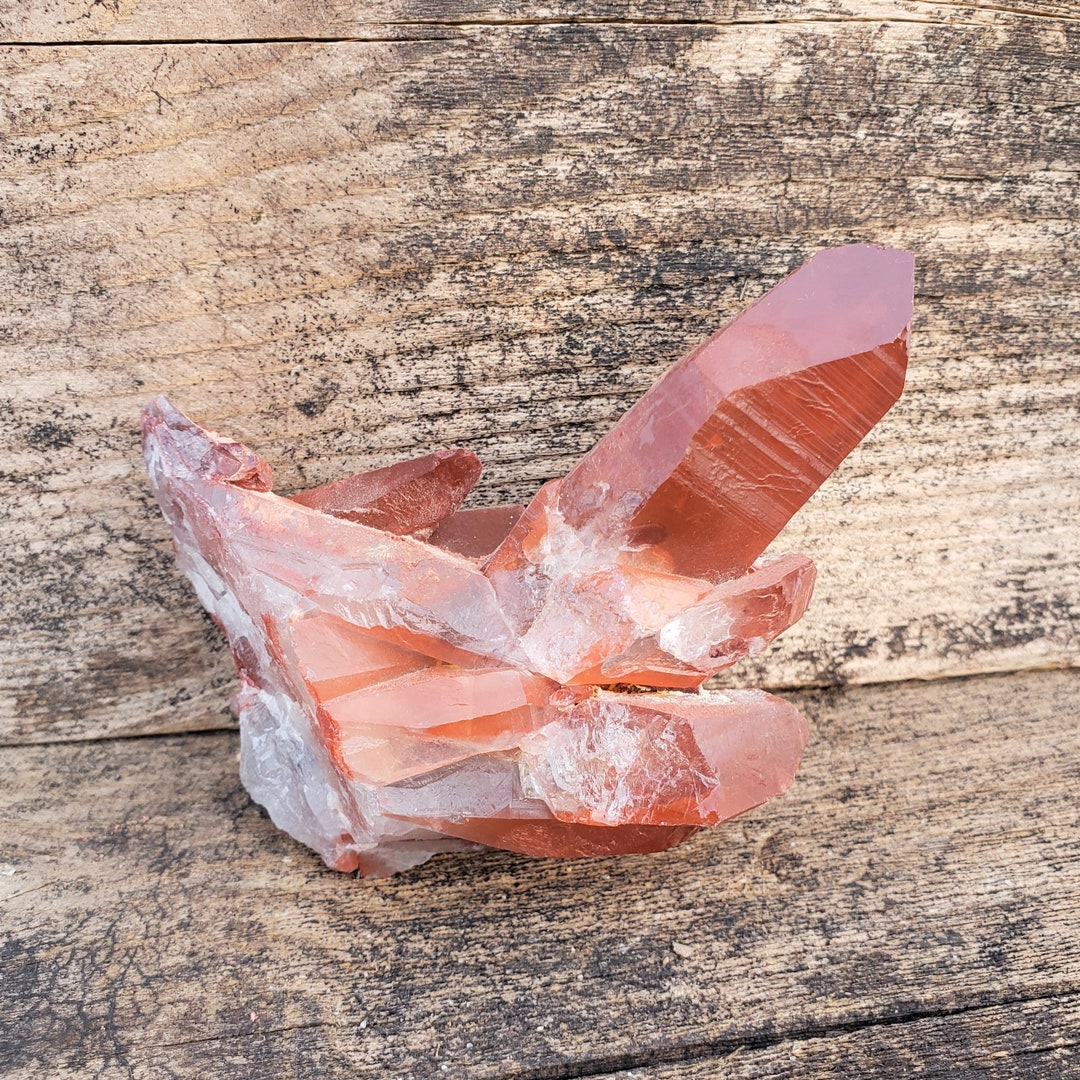 Red Quartz Clusters: Hematoid Hematite Quartz Crystal Clusters 121 Gram ...