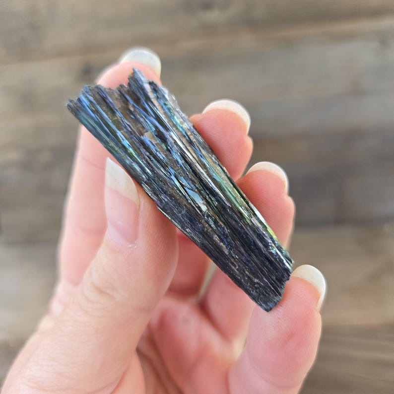 Vivianite: 11.2 Gram Rare Specimen Dark Green Crystal Fan Gemstone ...