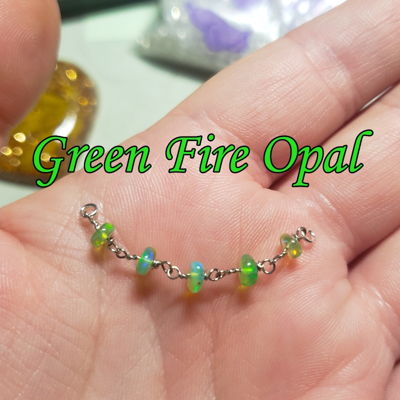 Nose Chain Piercing Opal - Etsy