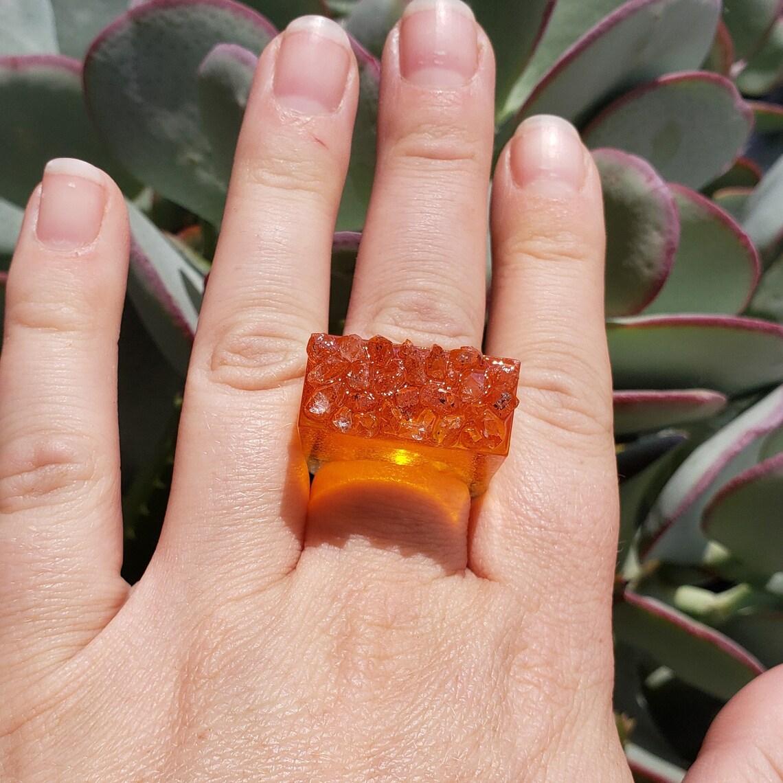 Real Diamonds Dab Ring: Cannabis Concentrate Faux Chunky Weed | Etsy