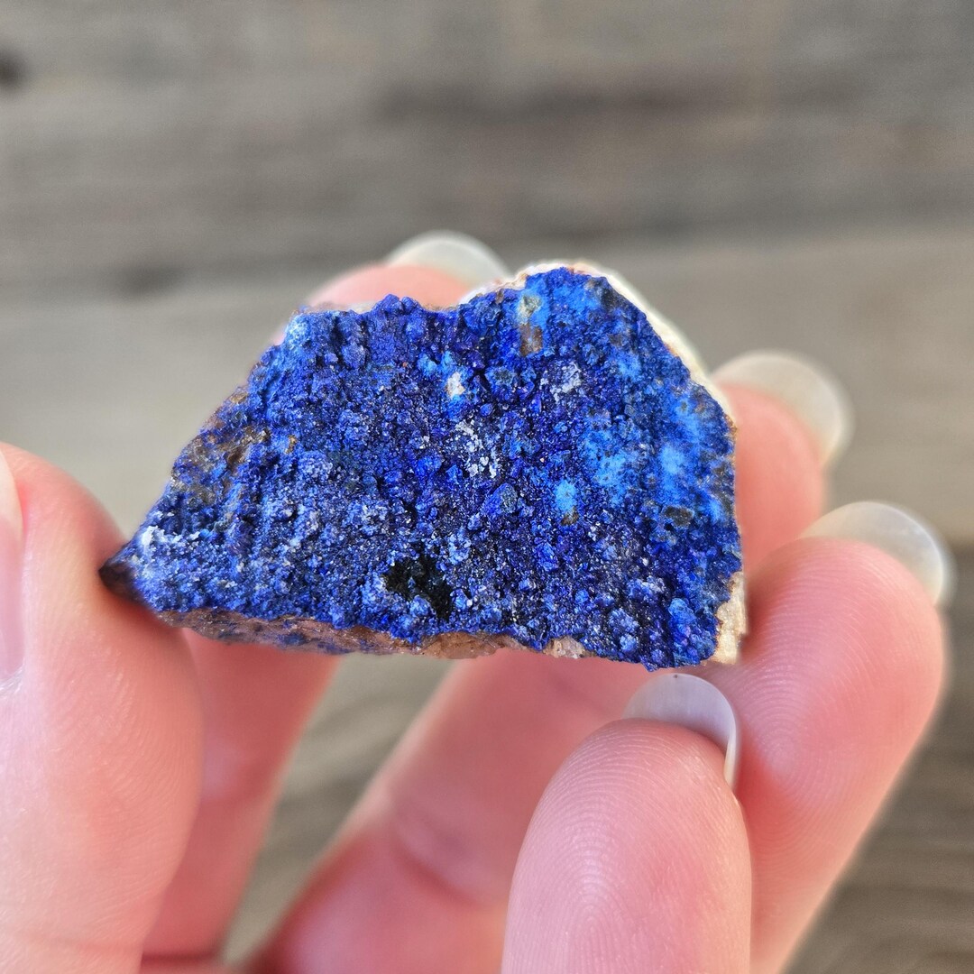 Azurite: 27.8 Gram Dark Royal Blue Azure Druzy & Green Malachite on ...