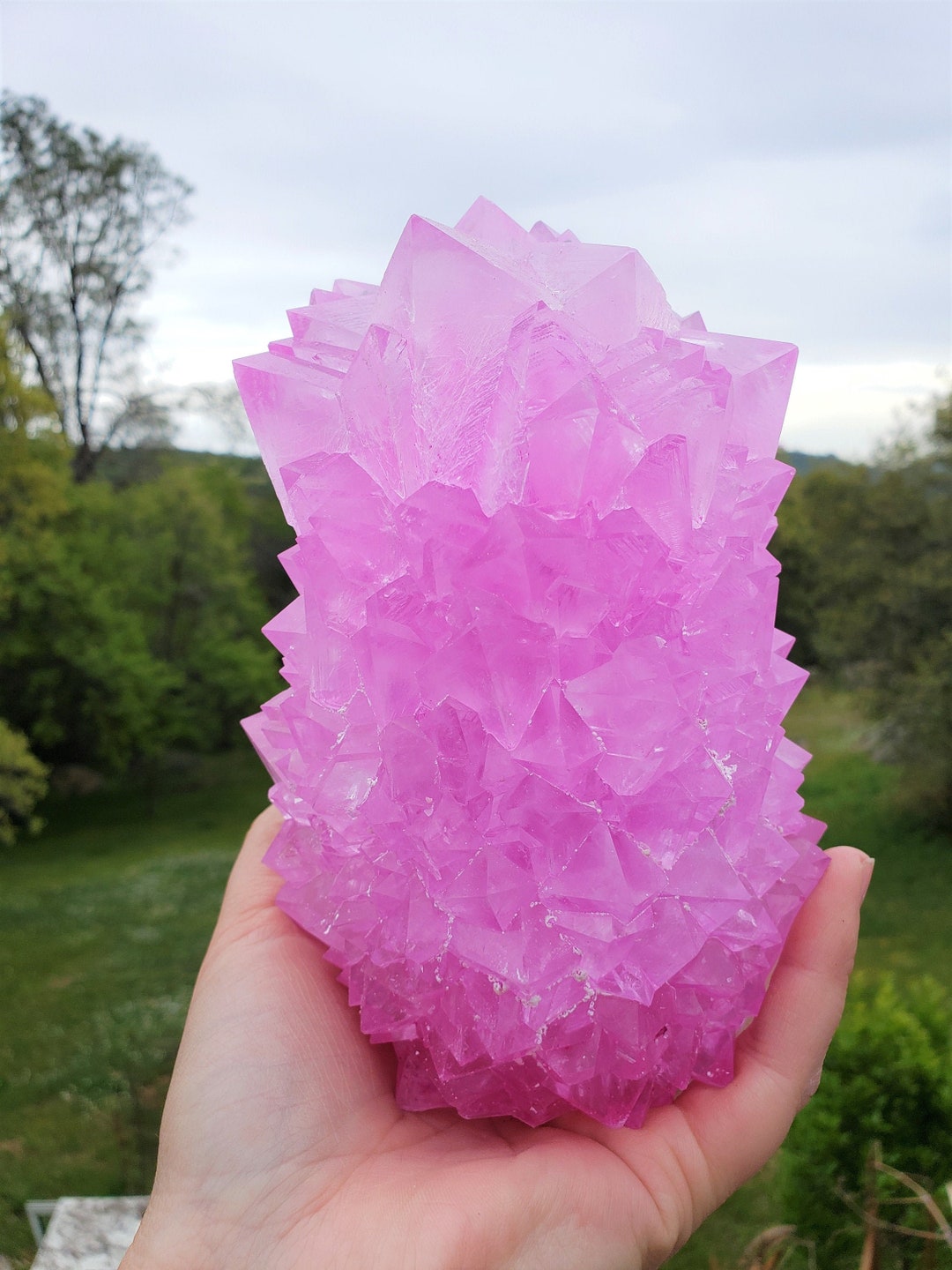 Bright Pink Crystal Tower: Dragon's Egg Crystal Gall Bladder Alum Lab ...