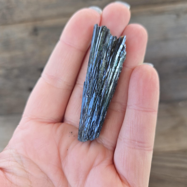 Vivianite: 11.2 Gram Rare Specimen Dark Green Crystal Fan Gemstone ...