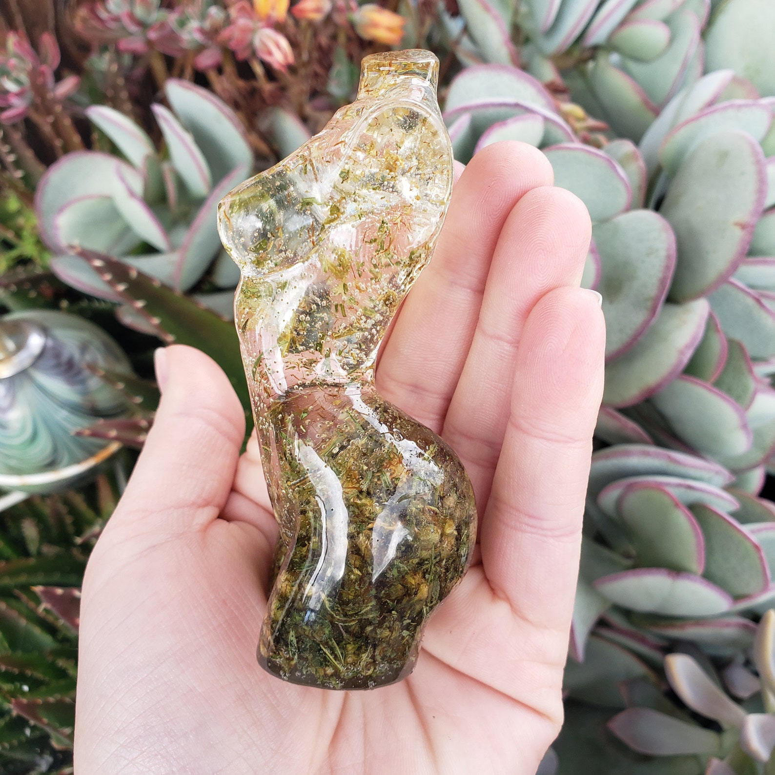 Ganja Goddess: Figure of a Woman Real Cannabis Flower & Seed | Etsy