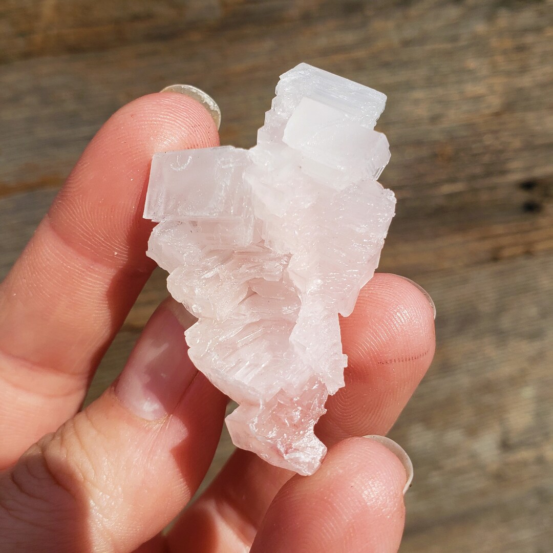 Pink Halite: RARE 14 Grams Light Pink Pastel Pale Pink Cubic Salt ...
