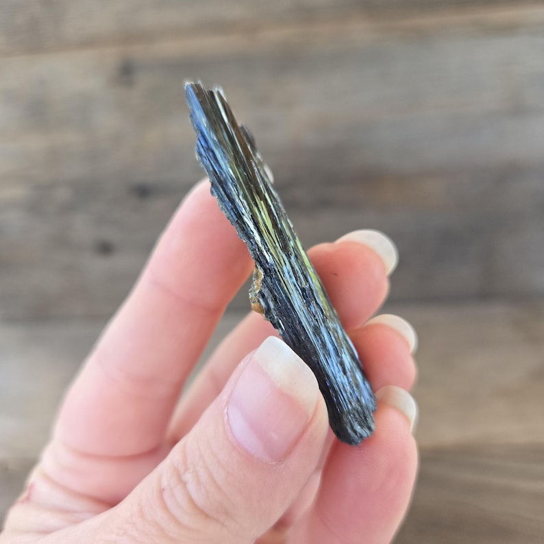 Vivianite: 11.2 Gram Rare Specimen Dark Green Crystal Fan Gemstone ...