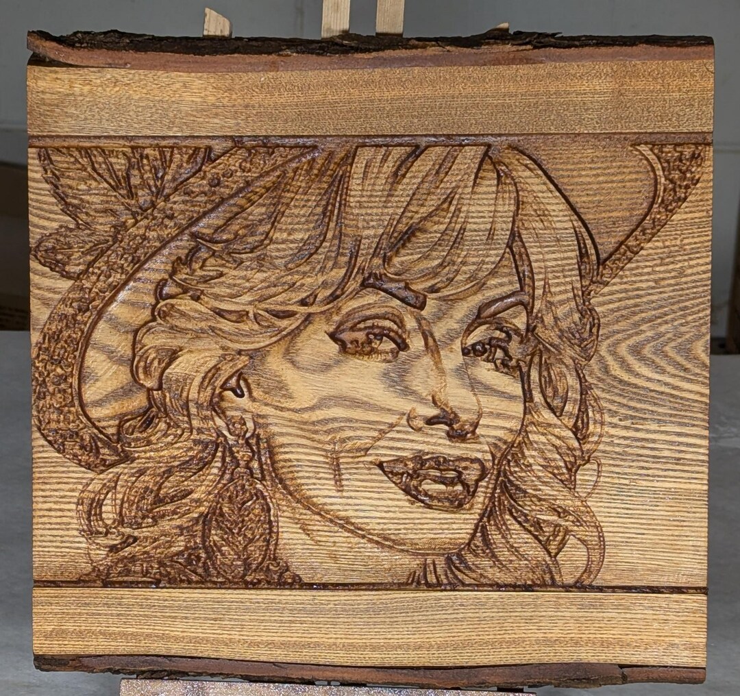 Dolly Parton 3D Carved Portrait, Black Ash Live Edge Wood Art - Etsy
