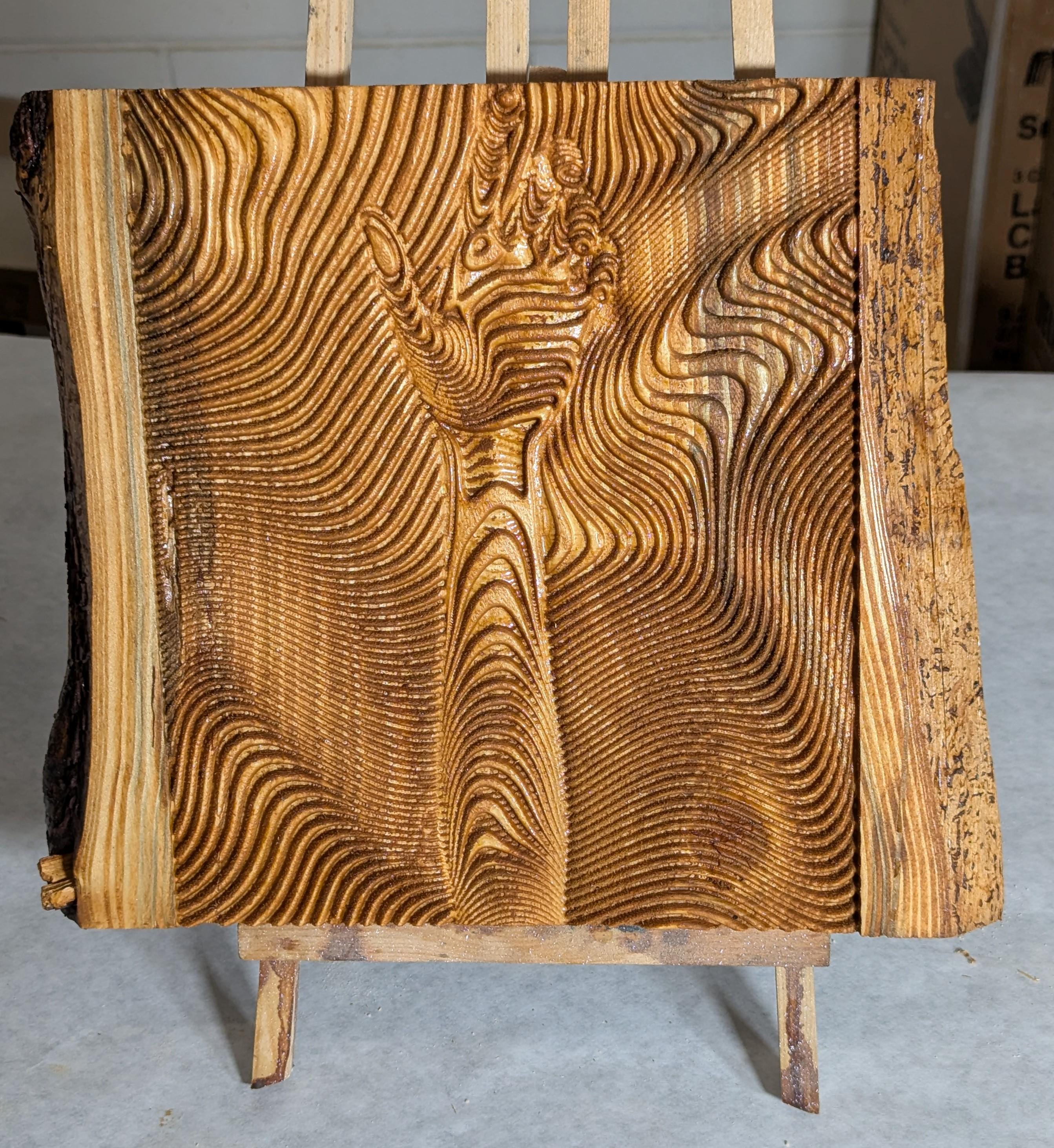 3D Vcarve Optical Illusion Wall Art: Tamarack Live Edge Wood - Etsy