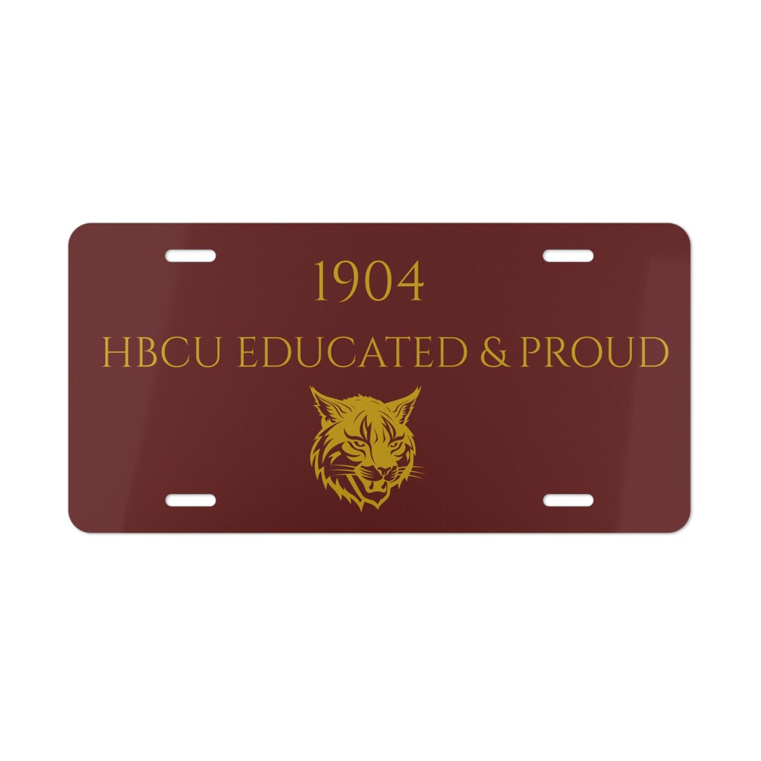 HBCU Pride Vanity Plate: Custom College Alumni Car Tag - Etsy