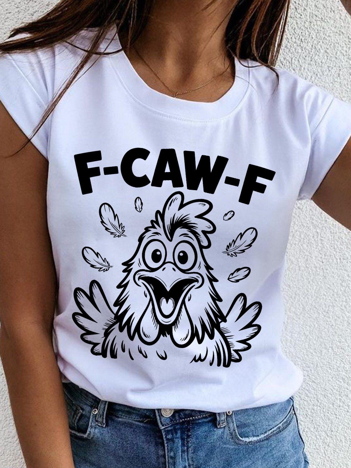 Funny F-caw-f Chicken Svg, Screaming Rooster Svg,crazy Hen Svg,farm ...