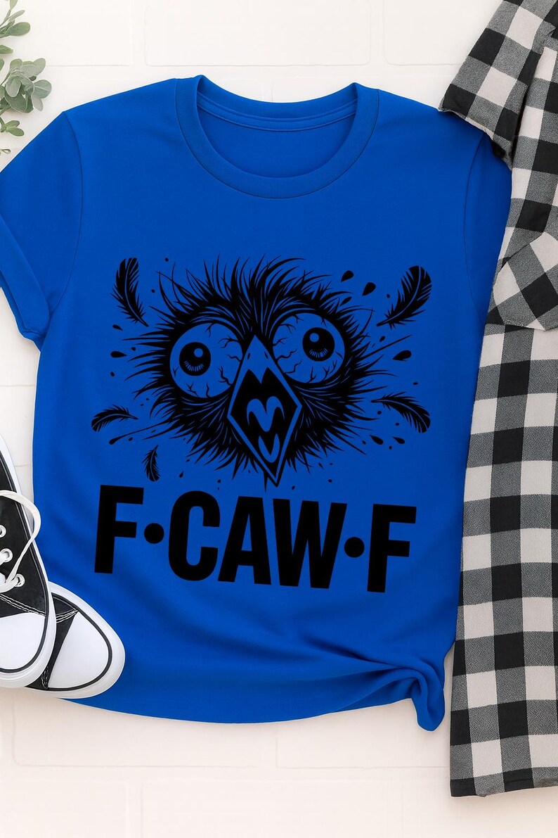 F-caw-f SVG, F-caw-f PNG, Fcawf Printable, Funny Gothic Raven Design ...