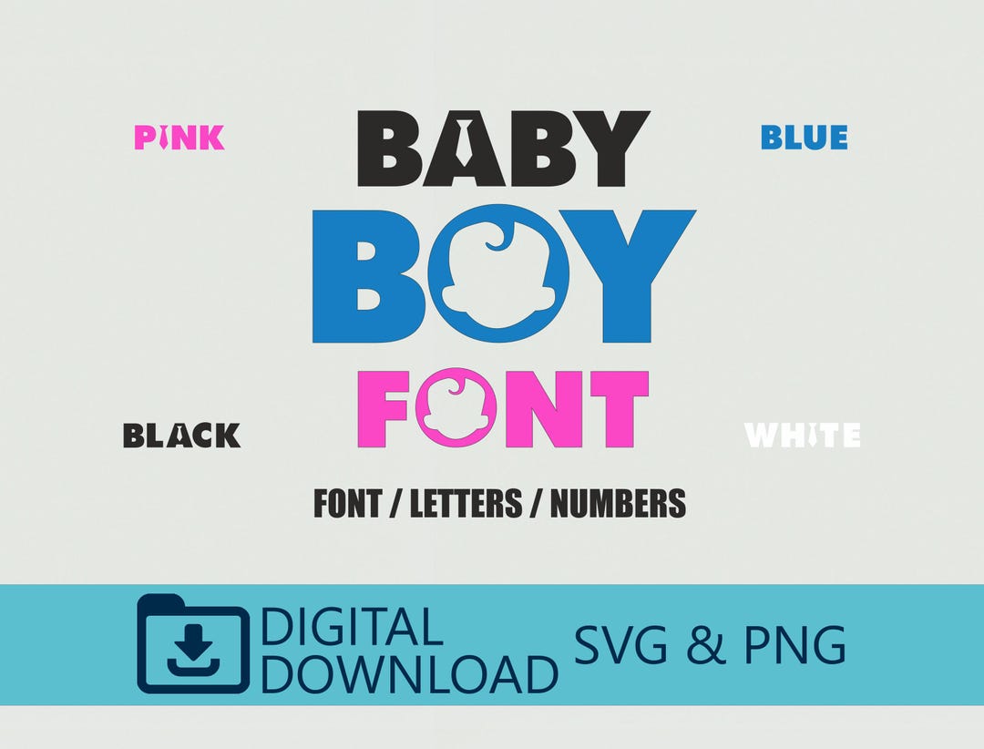 Baby Font SVG PNG Digital Download - Cute Baby Clipart, Cricut File ...