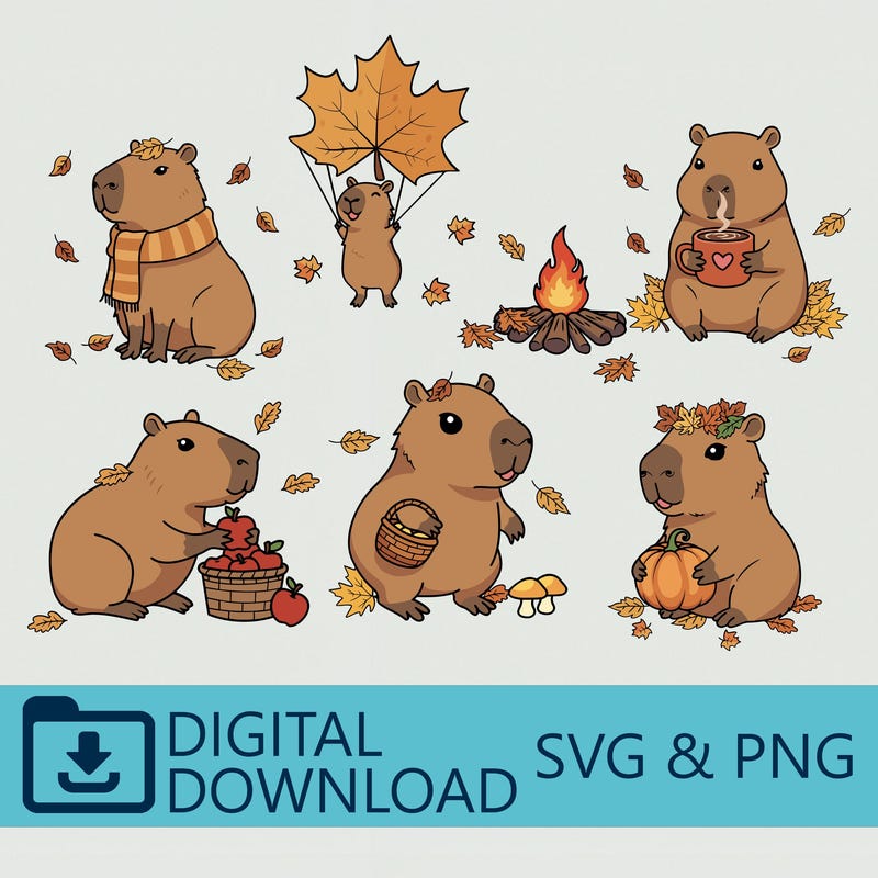 Capybara Pumpkin Art - Etsy