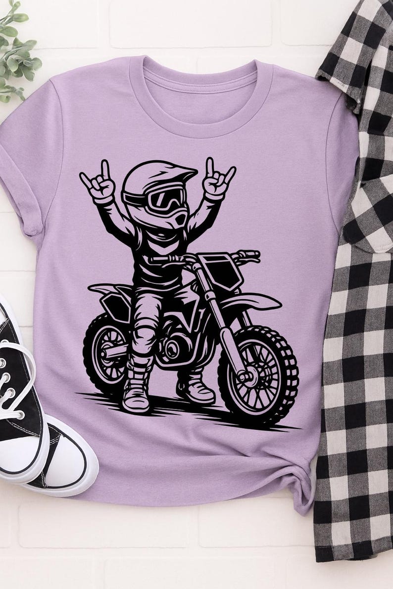 Motocross Rock Hand SVG PNG Digital Download - Dirt Bike Clipart ...