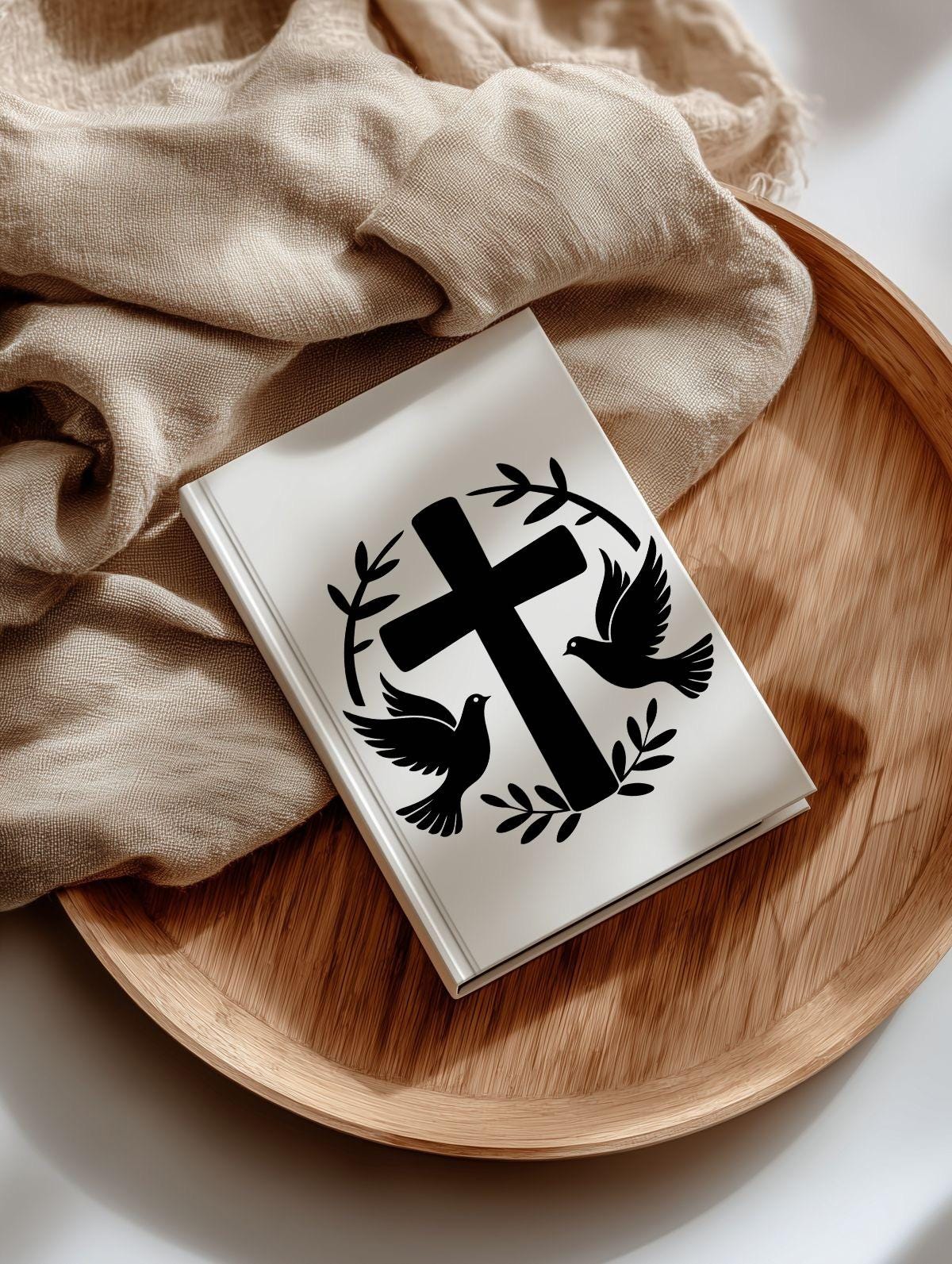 Cross Doves Olive Wreath SVG PNG Digital Download, Christian Peace ...