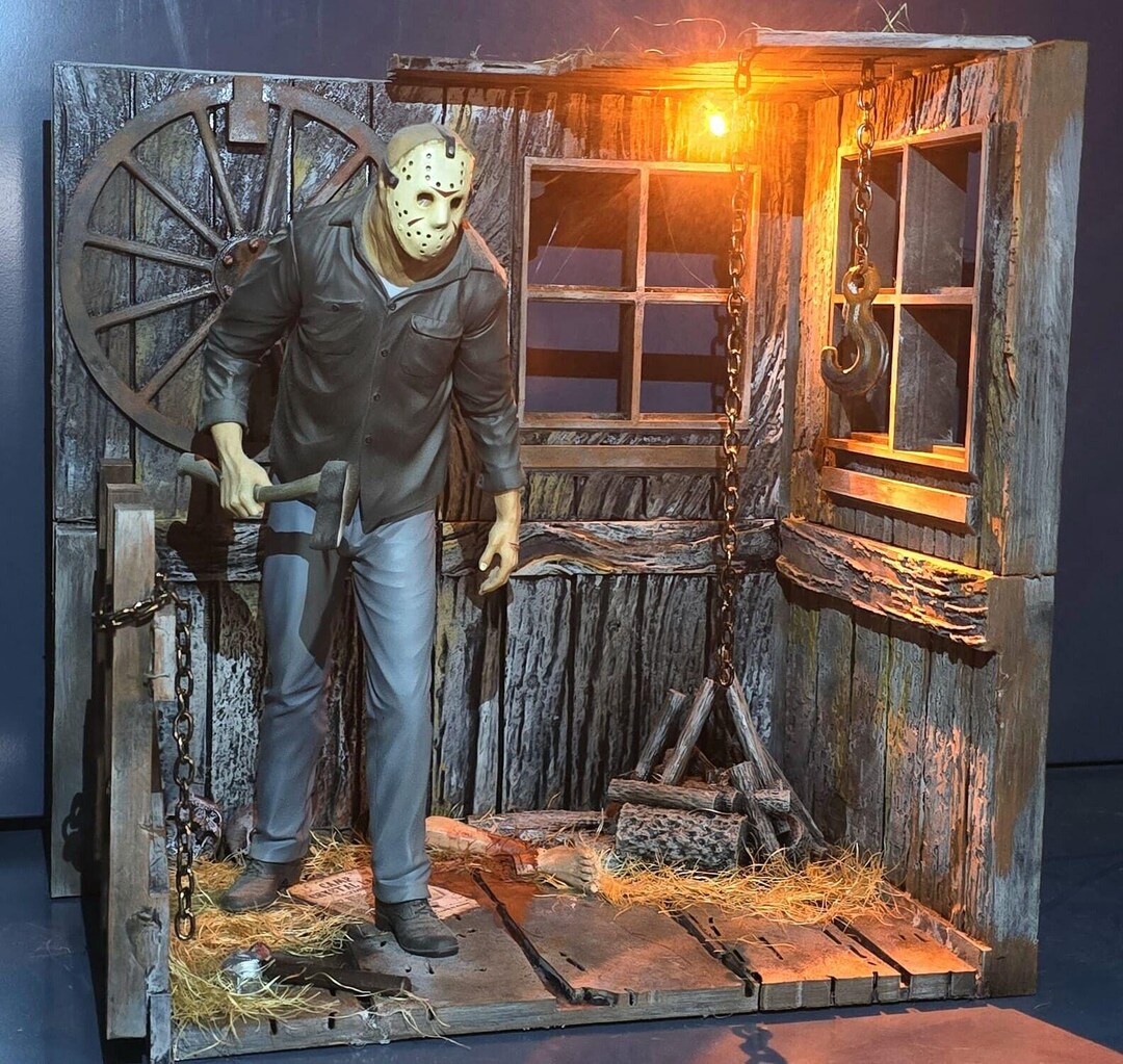 Custom DIORAMA 1/6 JASON Voorhees BARN Friday the 13th -- Scale 1:6 ...