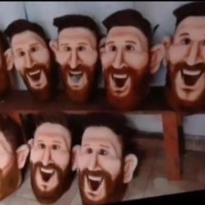 Lionel MESSI Argentina MASCOT COSTUME Cosplay Halloween World Cup Qatar ...