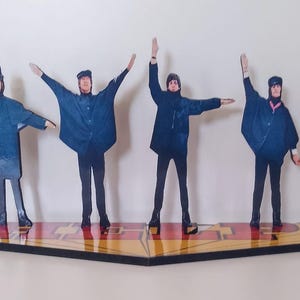 THE BEATLES Help 8" DISPLAY Standee Figure Cutout Statue Standup Decor ...