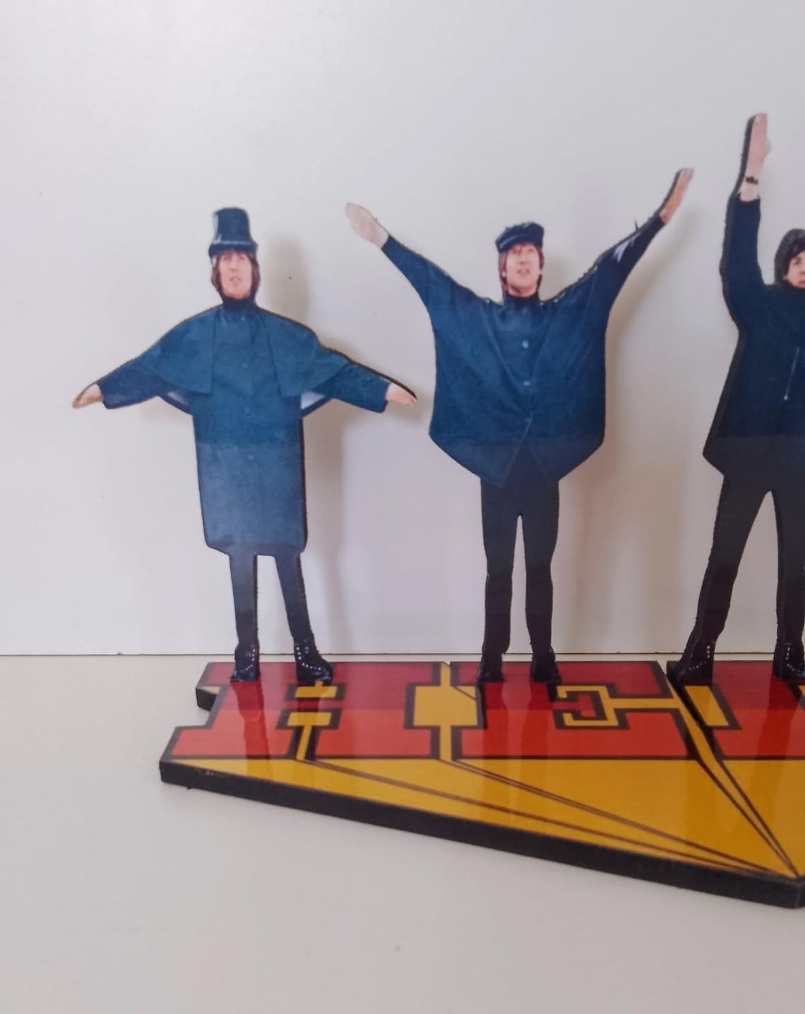 THE BEATLES Help 8" DISPLAY Standee Figure Cutout Statue Standup Decor ...