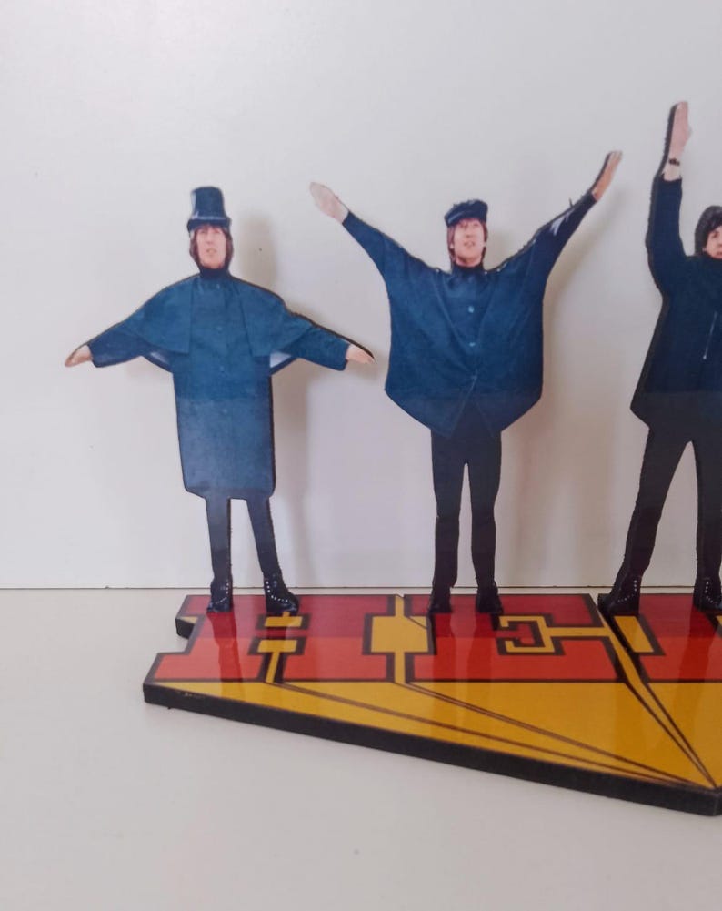 THE BEATLES Help 8" DISPLAY Standee Figure Cutout Statue Standup Decor ...