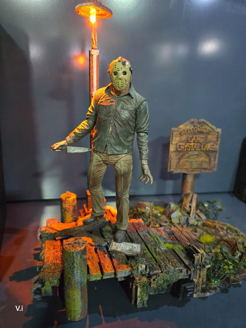 Custom DIORAMA JASON Voorhees Lake DOCK Friday the 13th -- Scale 1:10 ...