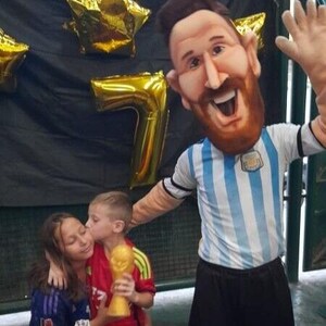 Lionel MESSI Argentina MASCOT COSTUME Cosplay Halloween World Cup Qatar ...