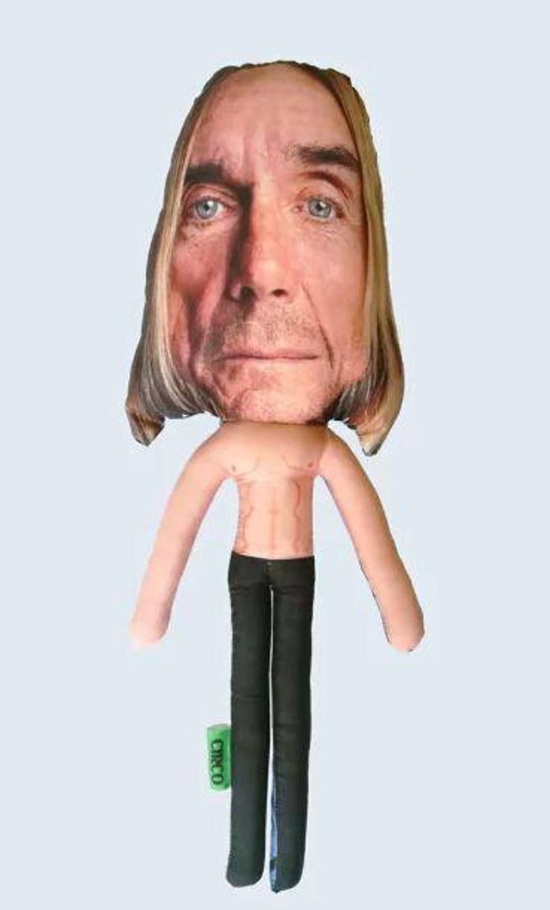 IGGY POP 15" DOLL Handmade Stuffed Plush Toy Action Figure Cloth Fleece ...