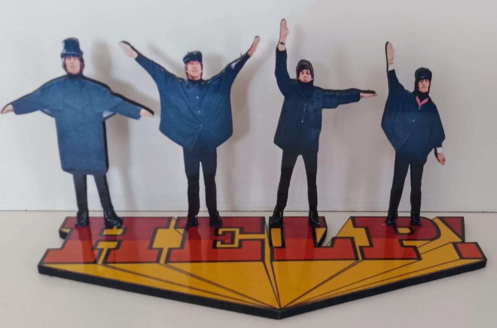 THE BEATLES Help 8" DISPLAY Standee Figure Cutout Statue Standup Decor ...