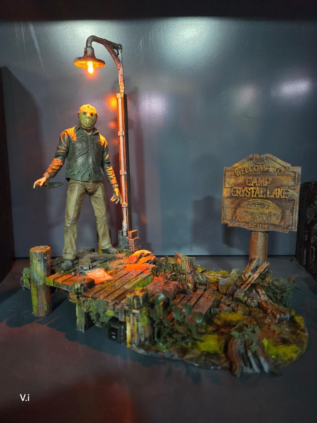 Custom DIORAMA JASON Voorhees Lake DOCK Friday the 13th -- Scale 1:10 ...